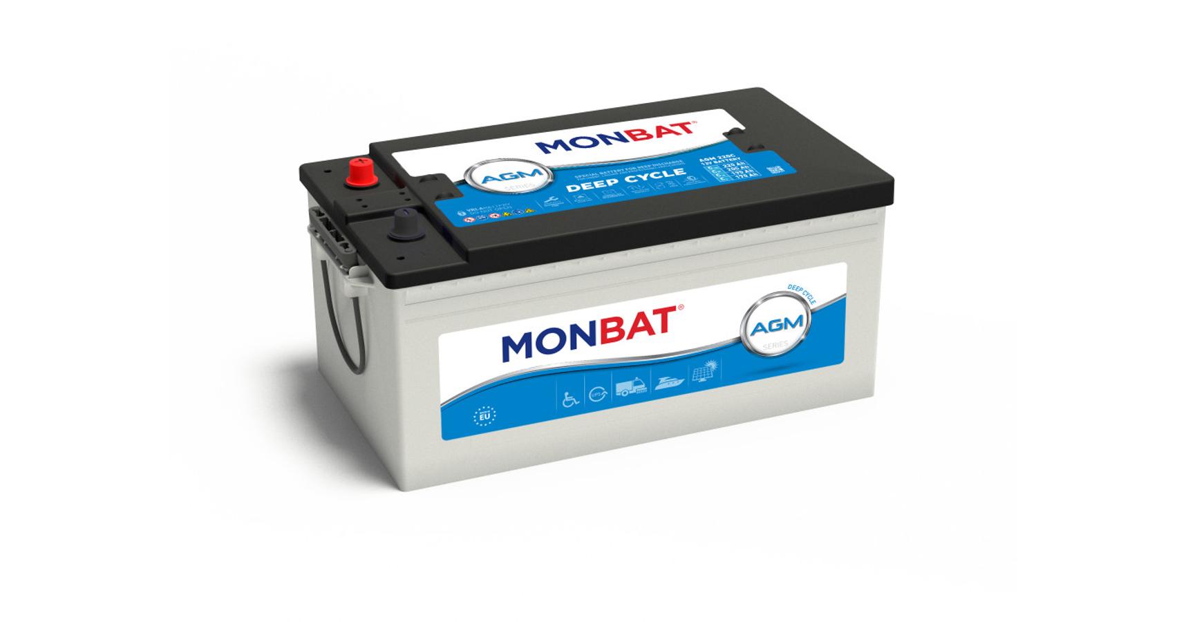 MONBAT AGM DEEP CYCLE 220AH ZSELÉS MUNKA AKKUMULÁTOR (ZÁRT ...